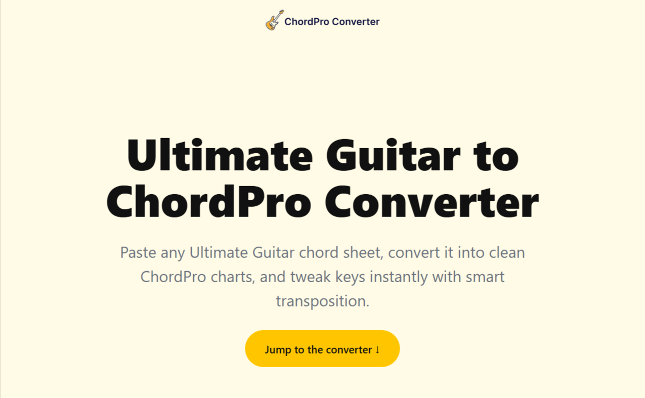 Ultimate Guitar to ChordPro Converter